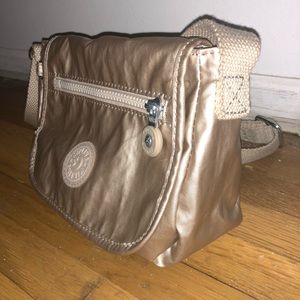 Kipling | Bags | Gold Metallic Kipling Crossbody Bag | Poshmark